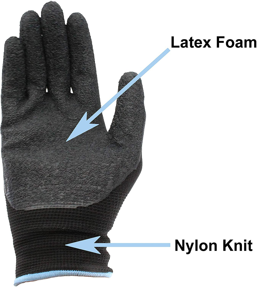 12-Pair Diesel Protection Pro-Tekk Latex Foam Grip Coated Work Gloves ...